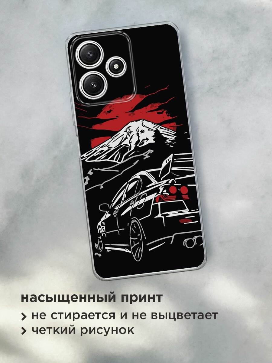 Чехол на Xiaomi Redmi 12 / Сяоми Редми 12 с принтом "Машина в горах JDM" — фото 1
