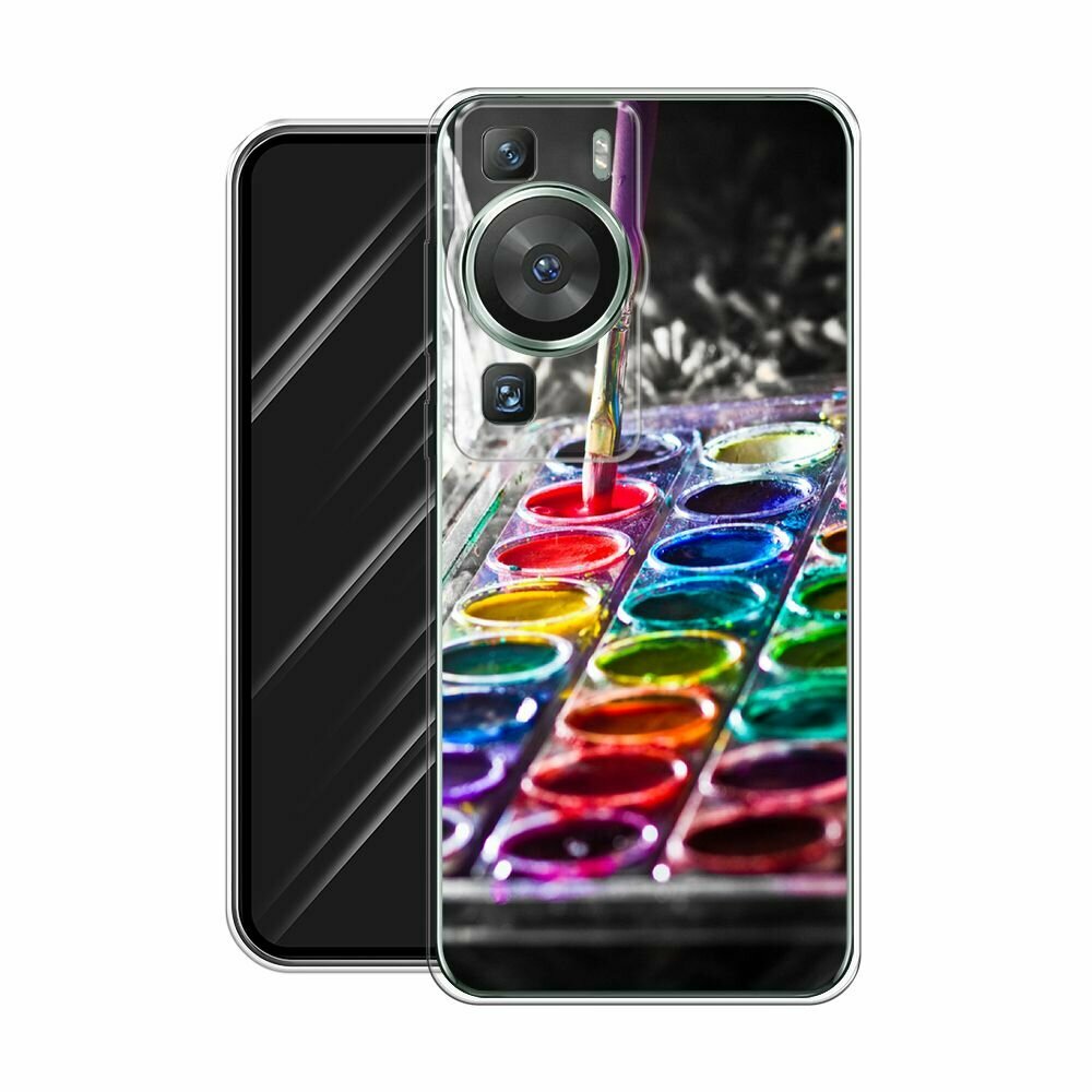 Чехол на Huawei P60/P60 Pro / Хуавей P60/P60 Про с принтом "Палитра красок" — фото 1