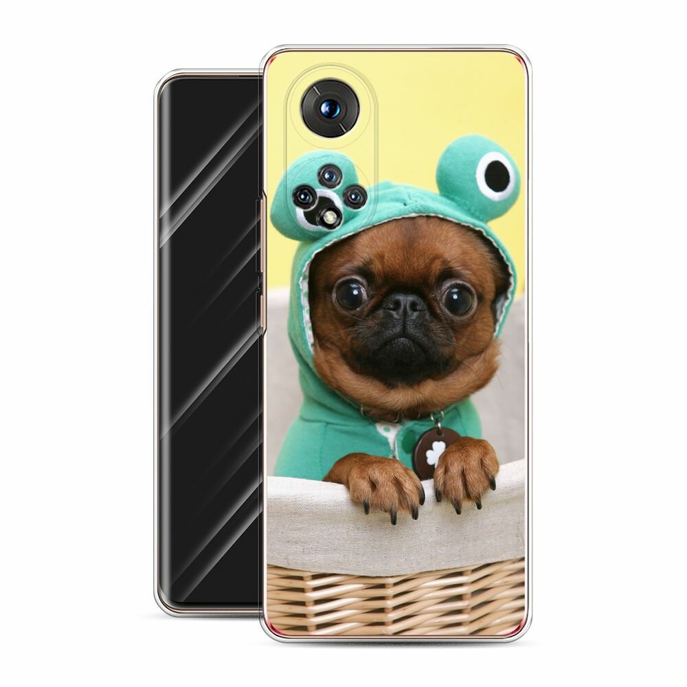 Чехол на Honor 50/Huawei Nova 9 / Хонор 50/Хуавей Нова 9 с принтом "Собачка в шапке лягушки" — фото 1