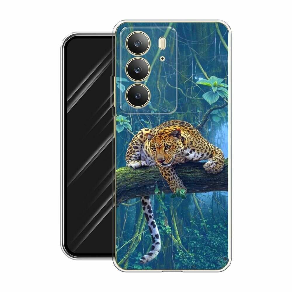 Чехол на Realme C75 4G / Реалми C75 4G с принтом "Леопард охотник" — фото 1
