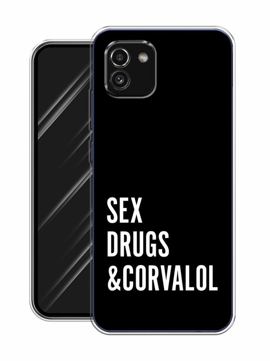 Чехол на Samsung Galaxy A03 / Самсунг Галакси А03 с принтом "Corvalol" — фото 1