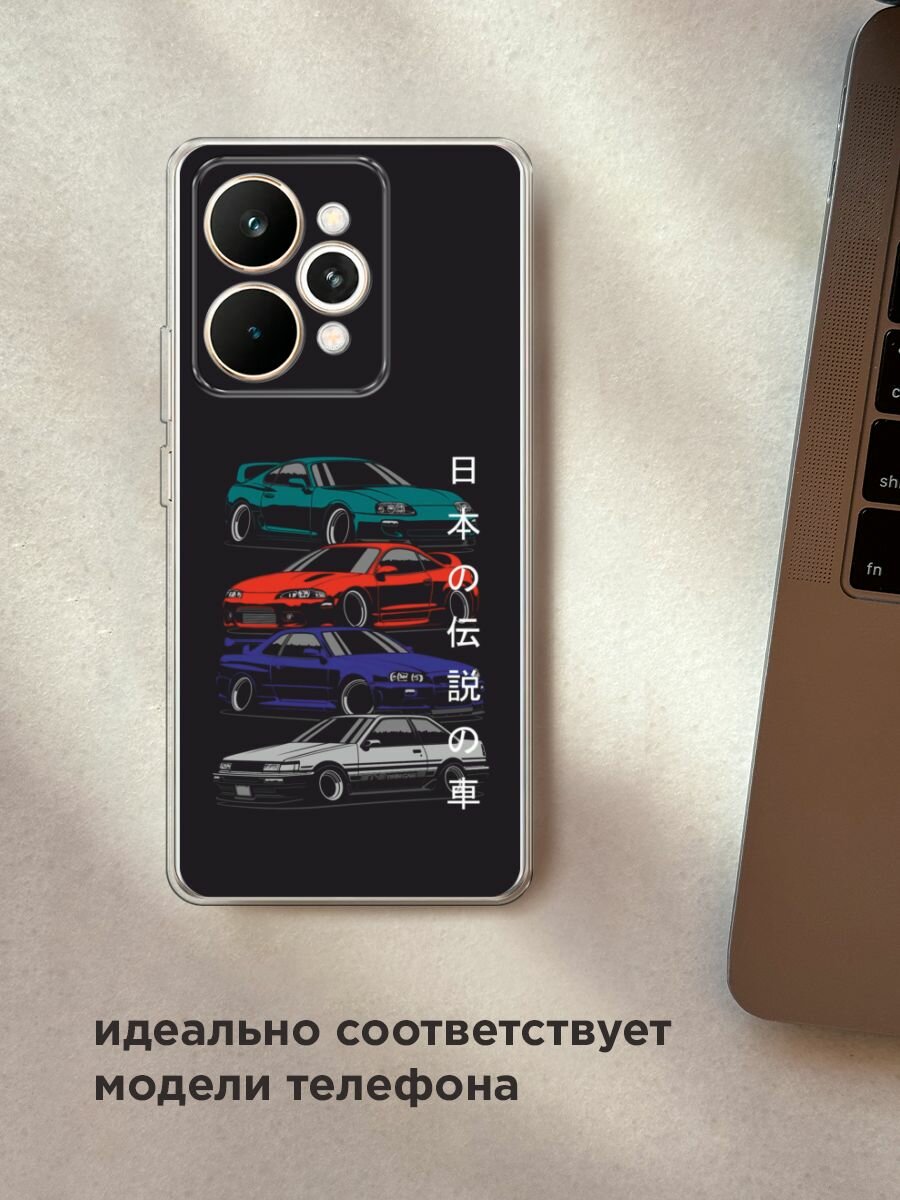 Чехол на Realme 15 Pro / Реалми 15 Про с принтом "JDM Legend cars" — фото 1