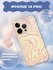Чехол на Apple iPhone 14 Pro / Айфон 14 Про с принтом Розовые волны