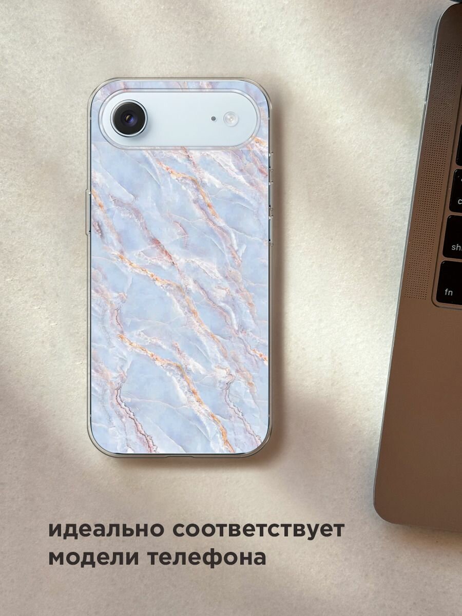 Чехол на Apple iPhone Air / Айфон Айр с принтом "Сиреневый мрамор" — фото 1