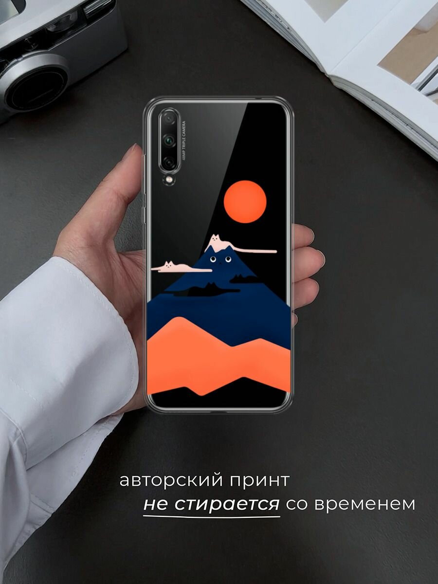 Чехол на Honor 30i / Хонор 30i с принтом "Кот-гора", прозрачный — фото 1