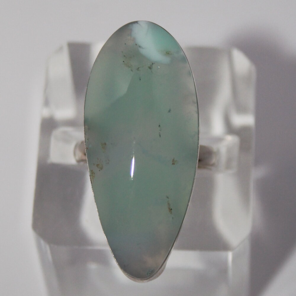 Кольцо-кулон, хризопраз