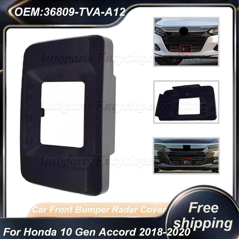 Передний бампер автомобиля ACC, крышка радара, крышка кронштейна, крышка 36809-TVA-A12, автомобильный радар для Honda 10 Gen Accord 2018 2019 2020