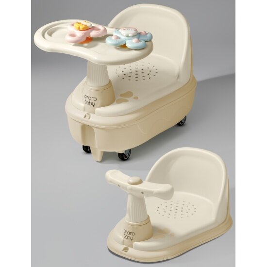 Каталка 2 в 1 Amarobaby Swimmy с сиденьем для купания бежевый