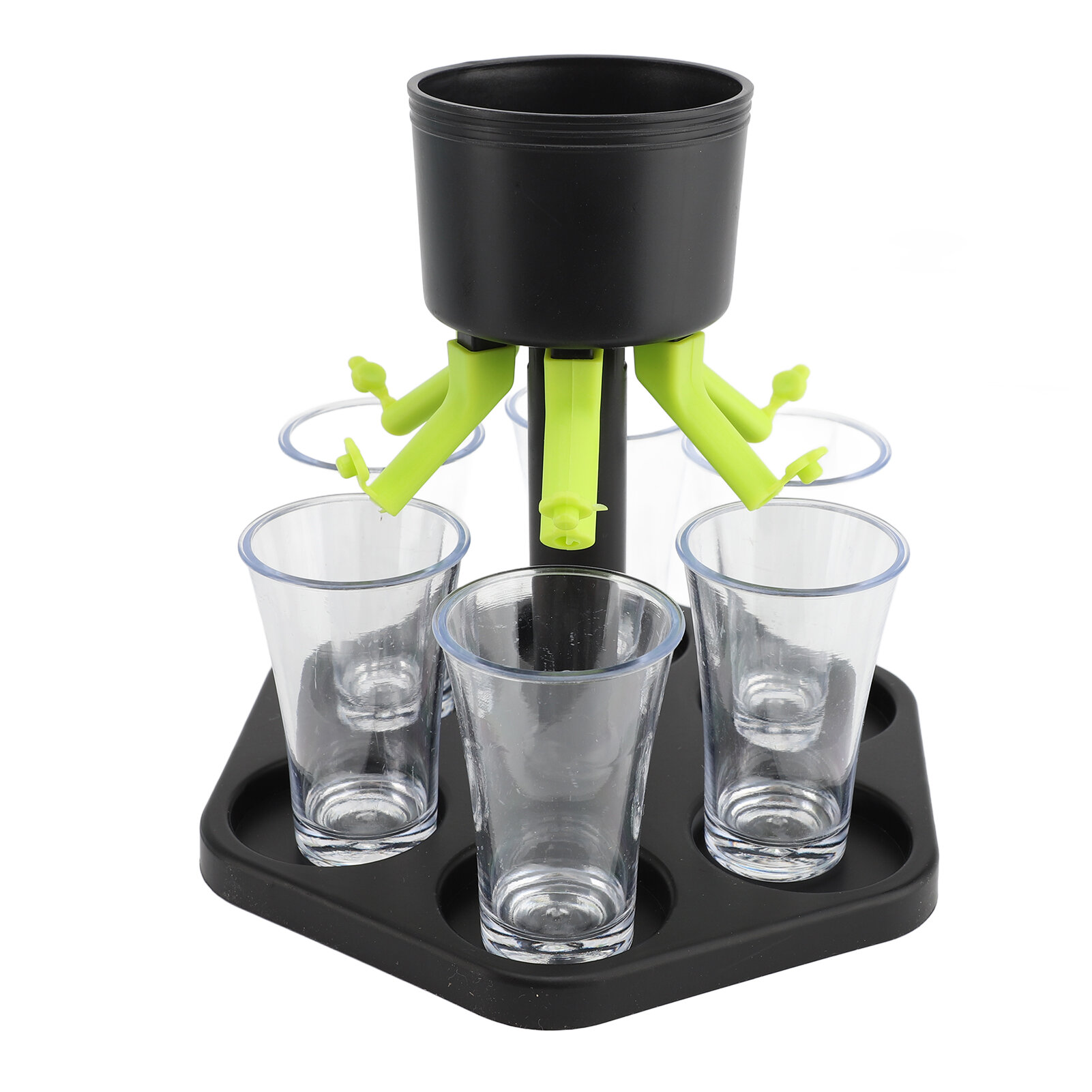 Диспенсер для напитков для вечеринок, равномерное распределение, 6 дозаторов с пластиковым стаканом для бара