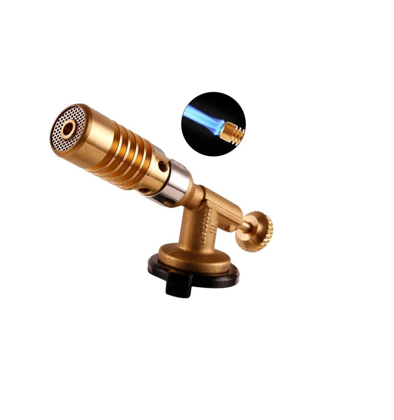 Горелка Mini 2-Flame, под цанговый баллон, латунь, золотой, 57г, 1300°C