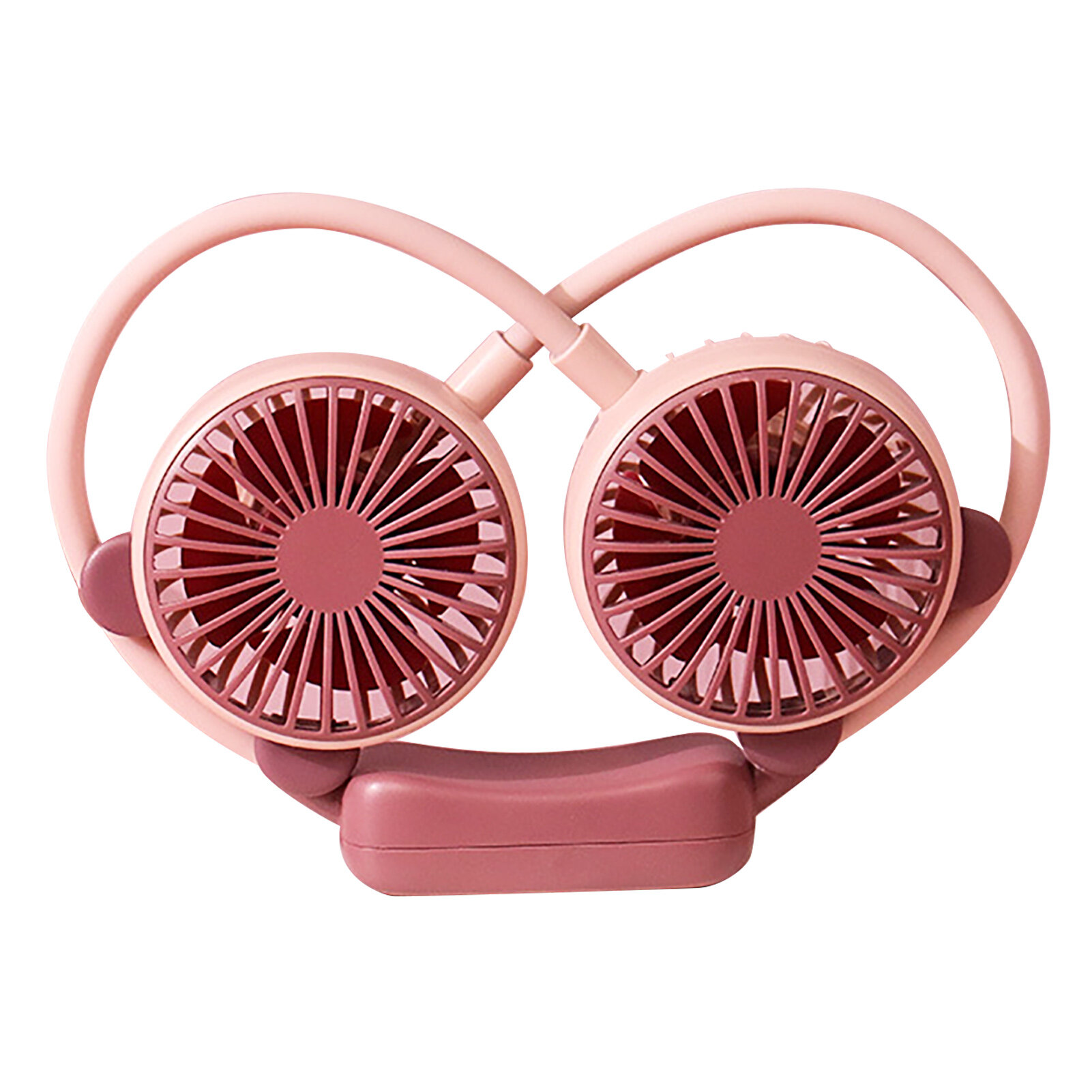 Портативный шейный вентилятор, гибкий, носимый, USB, заряжаемый, без помощи рук, мини-подвесной вентилятор для офиса, путешествий, таро, фиолетовый