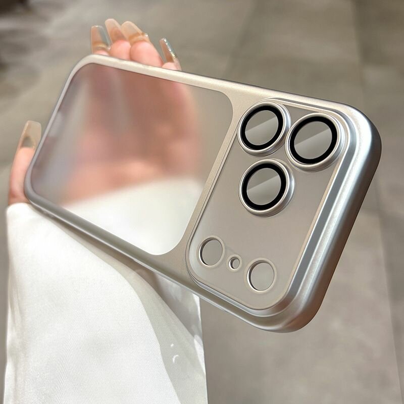 Чехол для Apple iphone 17 pro max (айфон 17 про макс), матовый материал для ПК с гальваническим покрытием, комплексная защита объектива