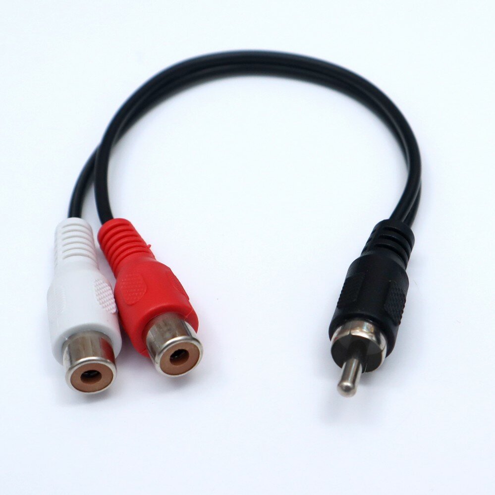 Кабель разветвитель Telecom 1хRCA(M) - 2хRCA (F)(TAV4954), 0.2 м, черный