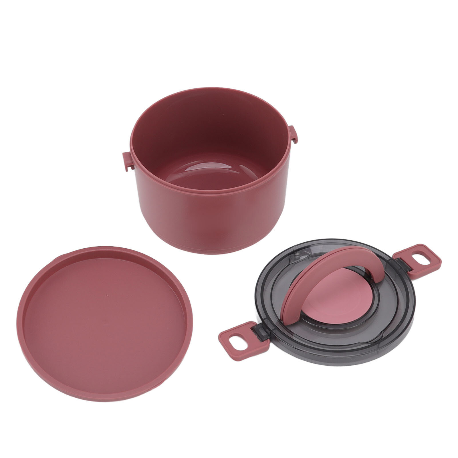 Ланч-бокс 1000 мл со съемным отсеком, герметичный портативный ящик для бенто для домашнего офиса, пикника для студентов, красный