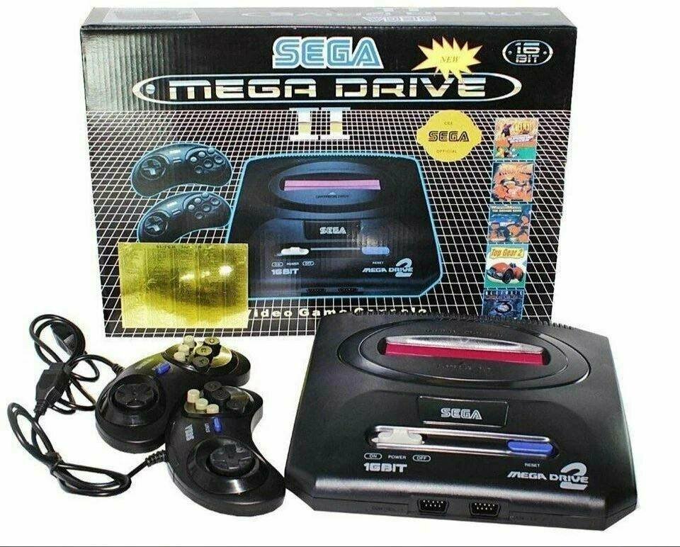 Игровая приставка Sega Mega Drive II, 16-битная, с геймпадами, 9-pin, AV-выход