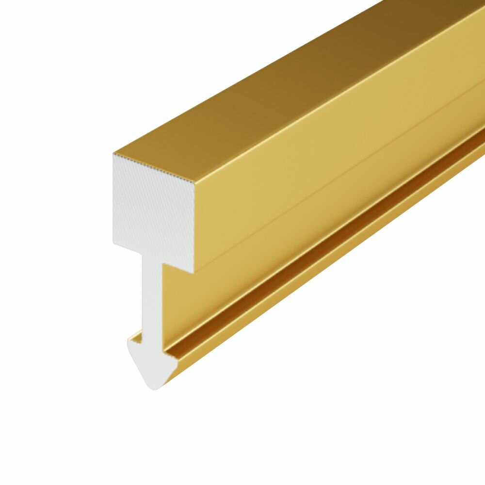 Порог алюминиевый стыкоперекрывающий 900х4 мм Золото матовый