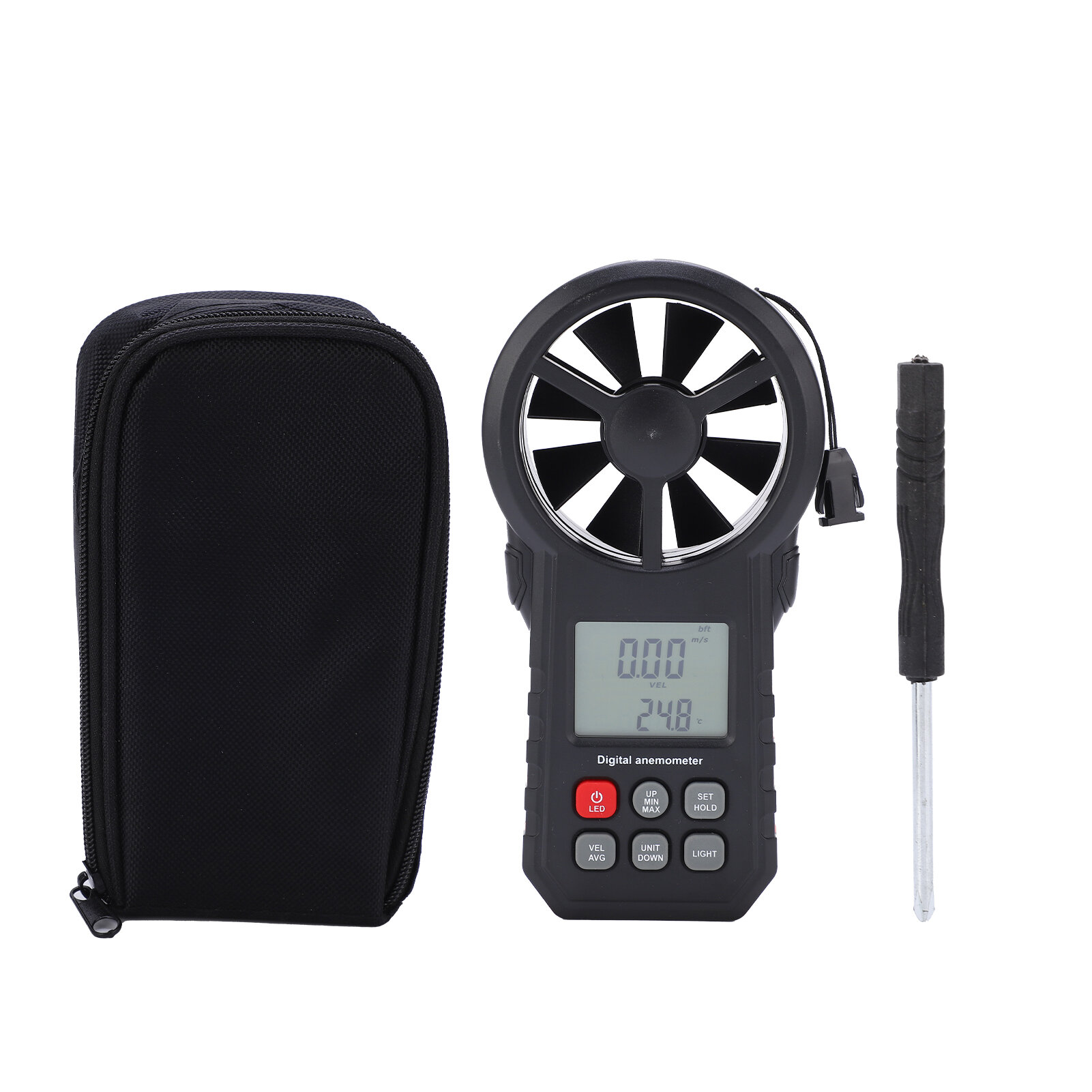 MS6252A Anemometer Portable Wind Speed Gauge Tester Meter with Flow Measurement