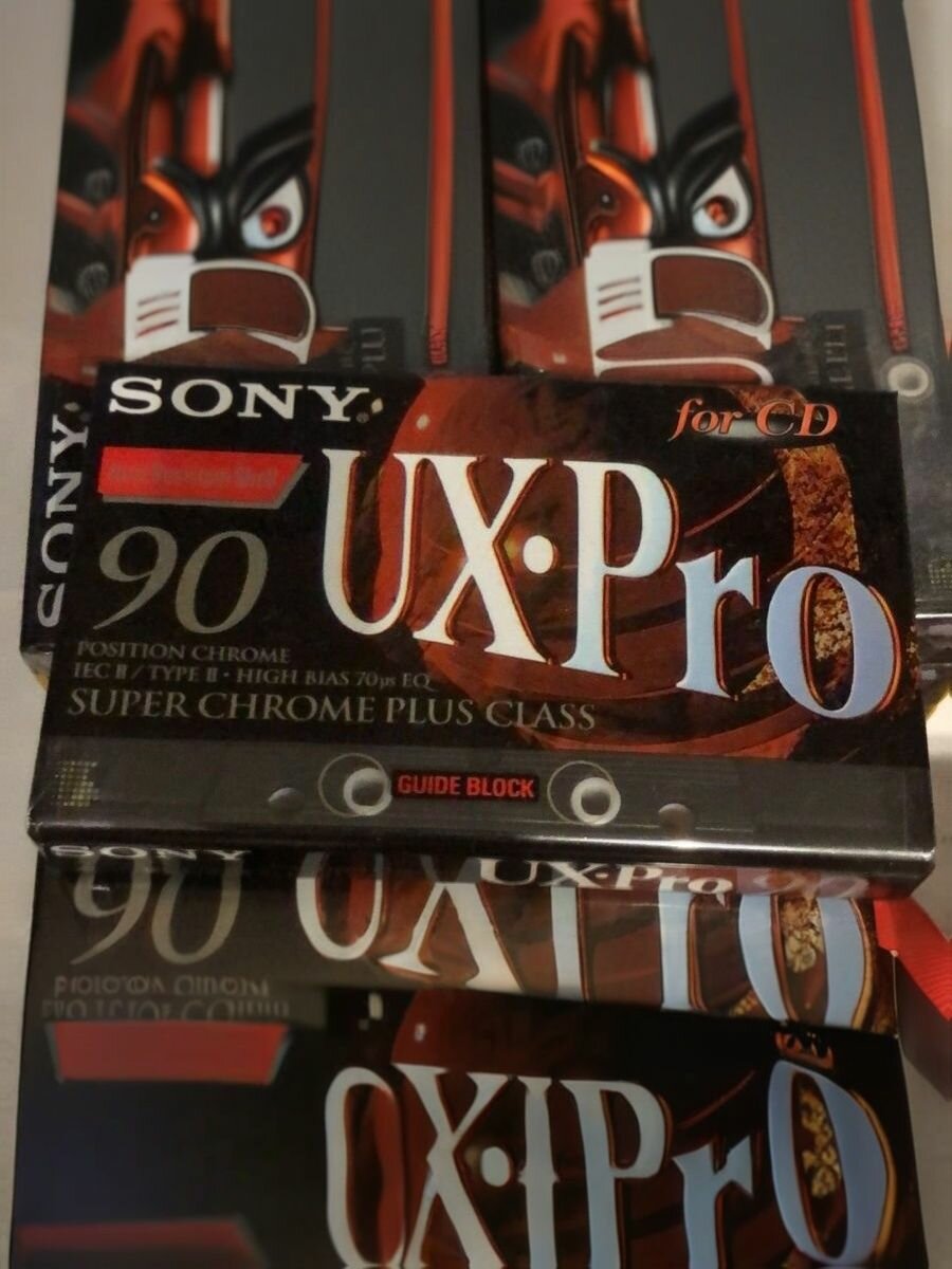 Аудиокассета Sony UX-Pro90 chrom , Франция, 1 шт (90 мин, топовый хром)