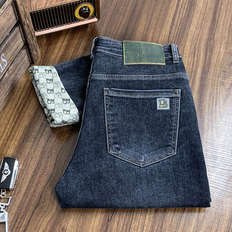 Мужские джинсы Чистый цвет / прямые B1, LI Mall талии_33