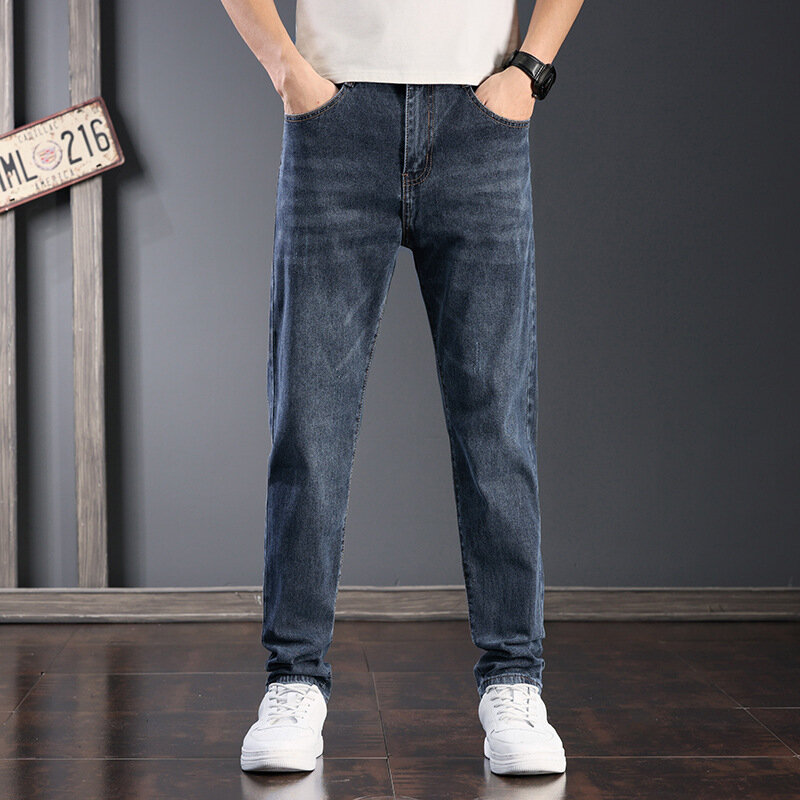 Мужские джинсы Чистый цвет / прямые B1, LI Mall талии_34