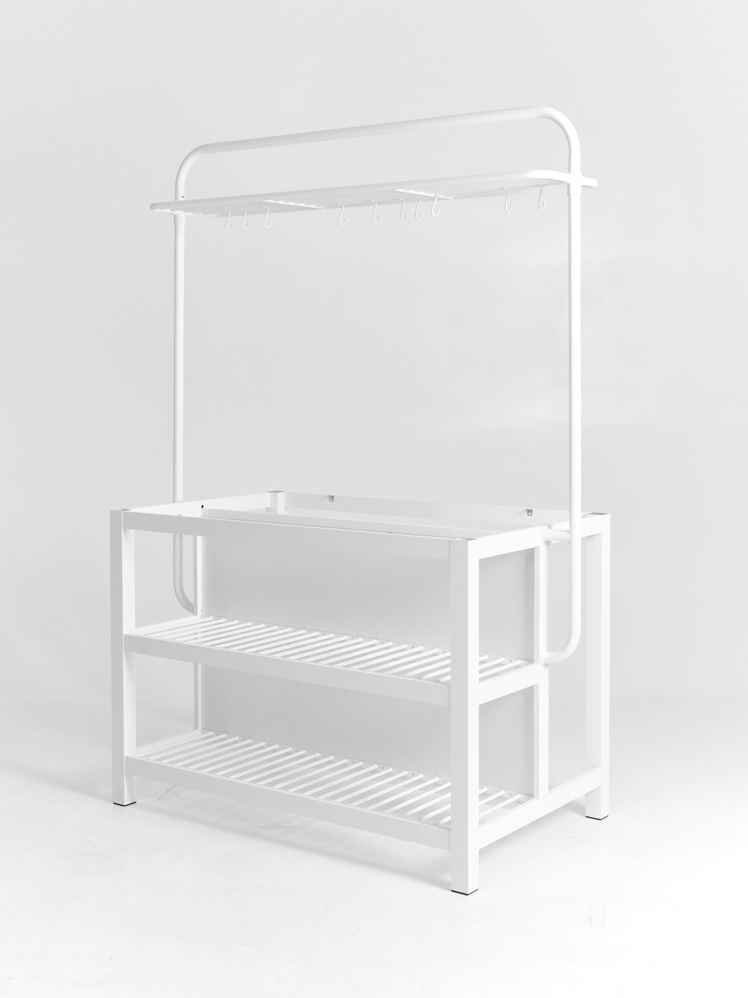 Каркас острова, барного стола под столешницу 126х79 см, с вешалкой икеа Вадхольма, белый