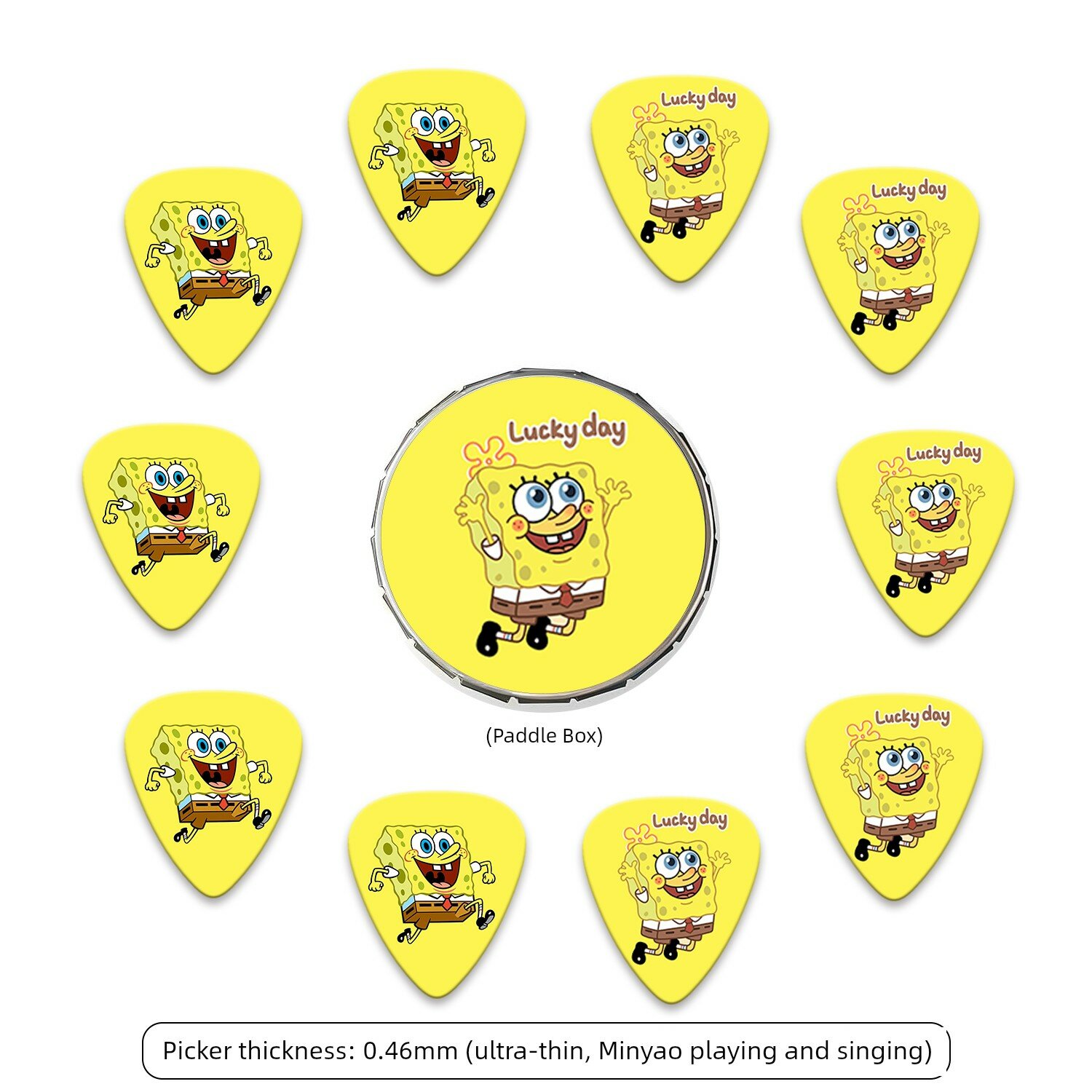 Коробка для медиаторов в виде мультяшного персонажа для фолк-гитары, акустической гитары и электрогитары, милый