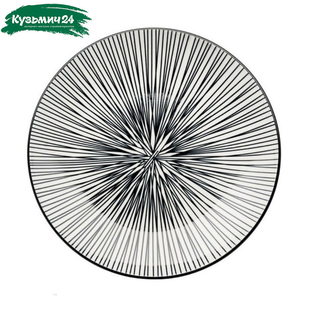 Тарелка Apollo Eclipse десертная фарфор 19 см черно-белая ECL-03/RCL-03