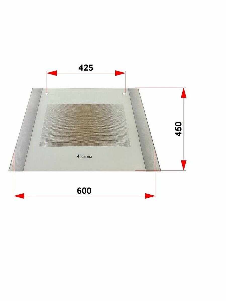 Стекло панорамное (наружное ) Gefest 6100.16.2.000-20 белое
