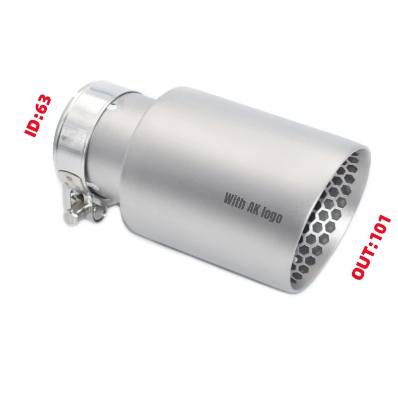 1 шт. матовый автомобильный выхлопной наконечник из нержавеющей стали, универсальный наконечник выхлопной системы для VW GTI MK7 Golf7, насадка 60 мм, 63 мм, наконечник глушителя ID 63 - Out 101