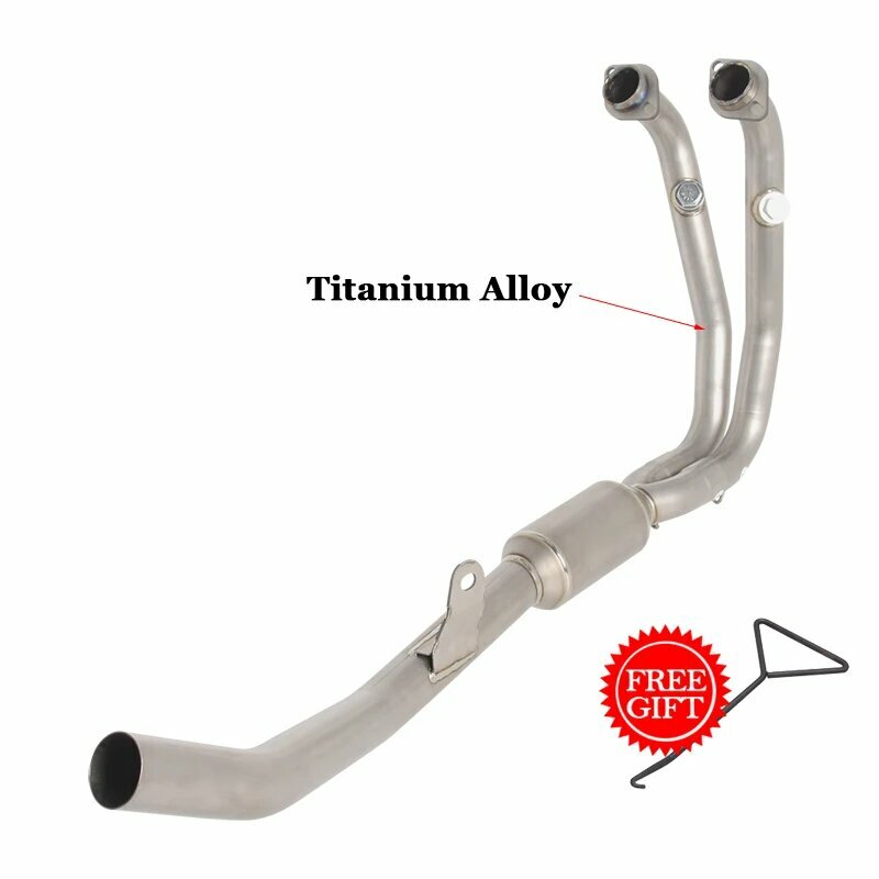 Надевается для CFMOTO 450MT 450 MT 2024 2025, выхлопная система мотоцикла, передняя соединительная труба из титанового сплава, оригинальный глушитель Type A
