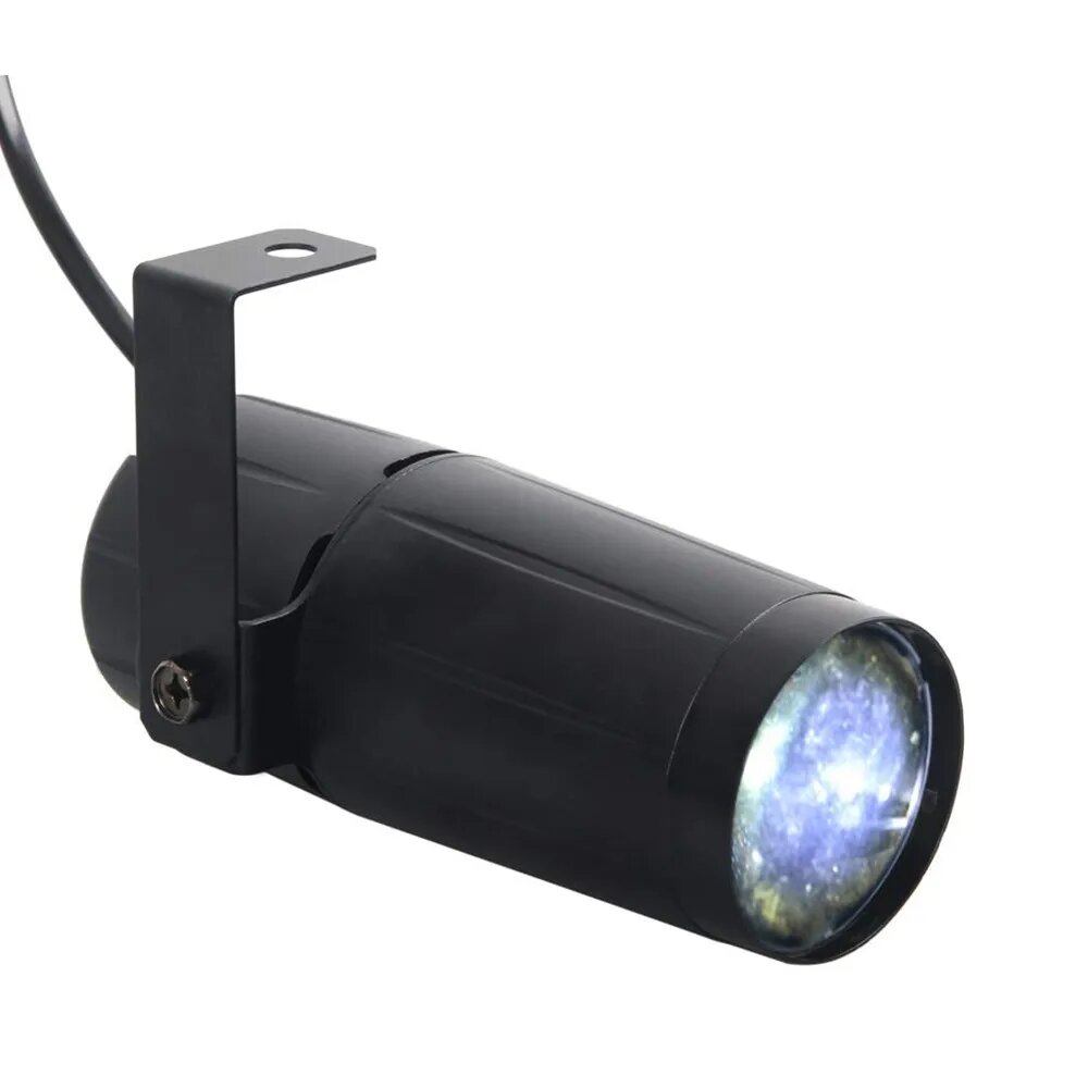 Точечный светильник для диско-шара, светодиодный сценический светильник с эффектами луча, белый прожектор для зеркального шара, клуба, вечеринки, бара, DJ, мероприятия, белый луч