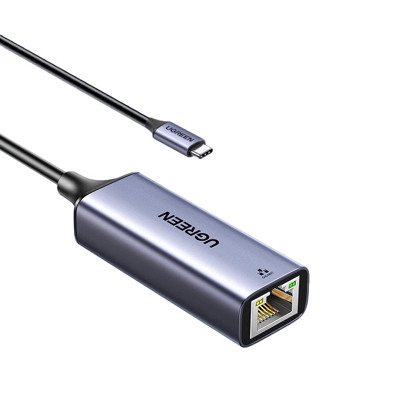 USB-C хаб UGREEN на 4 порта, gigabit ethernet port-50737, цвет: single rotation