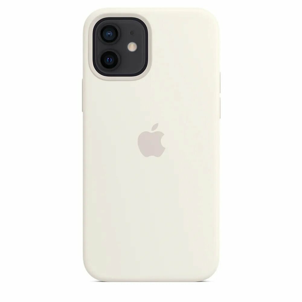 Чехол силиконовый МagSafe для iPhone 12 mini / Анимация NFC / Silicone Case Magsafe для Айфон 12 мини / White / Белый