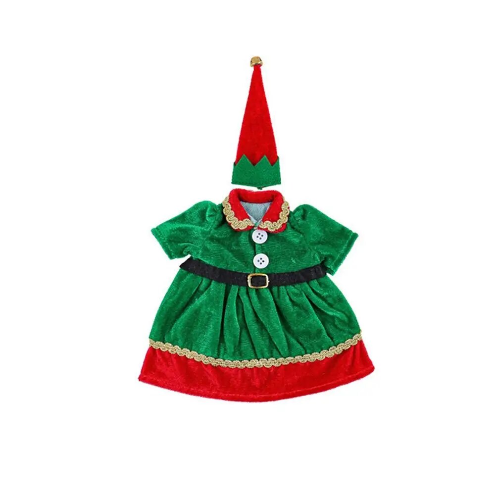 Портативный костюм эльфа, чехол для бутылки вина, мультяшный изысканный мешок для шампанского и вина, милый многоразовый мешочек для вина, подарок, новогодний декор