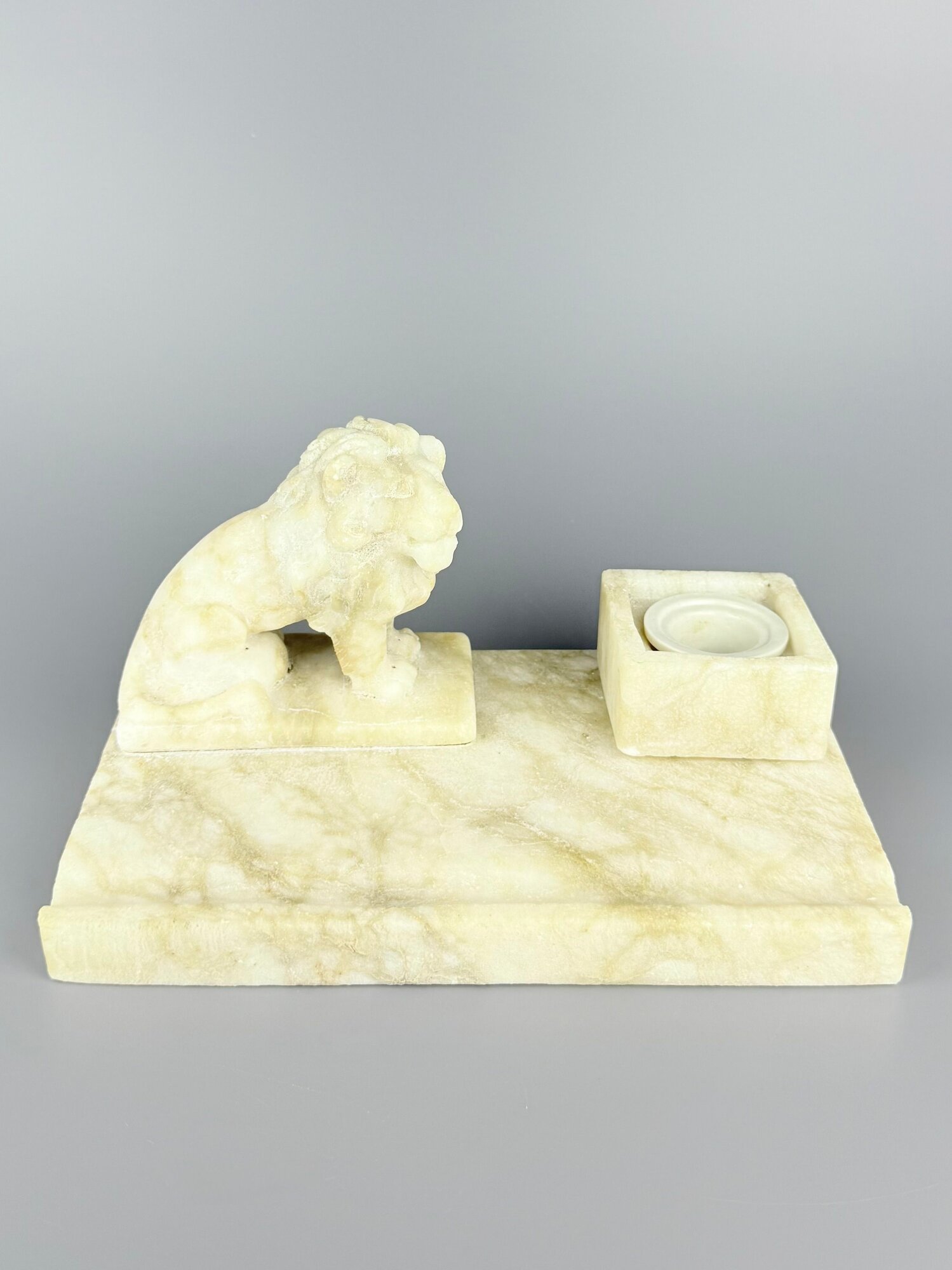 Редкая старинная чернильница. Мрамор. СССР. 1950-е гг.