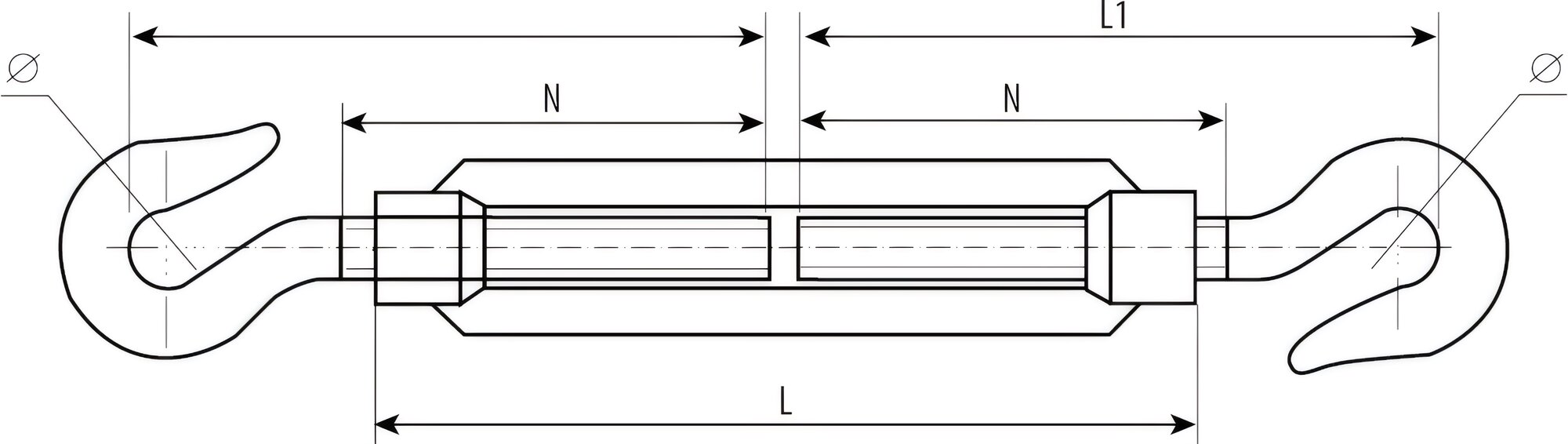 Талреп крюк-крюк ЗУБР 4-304365-10