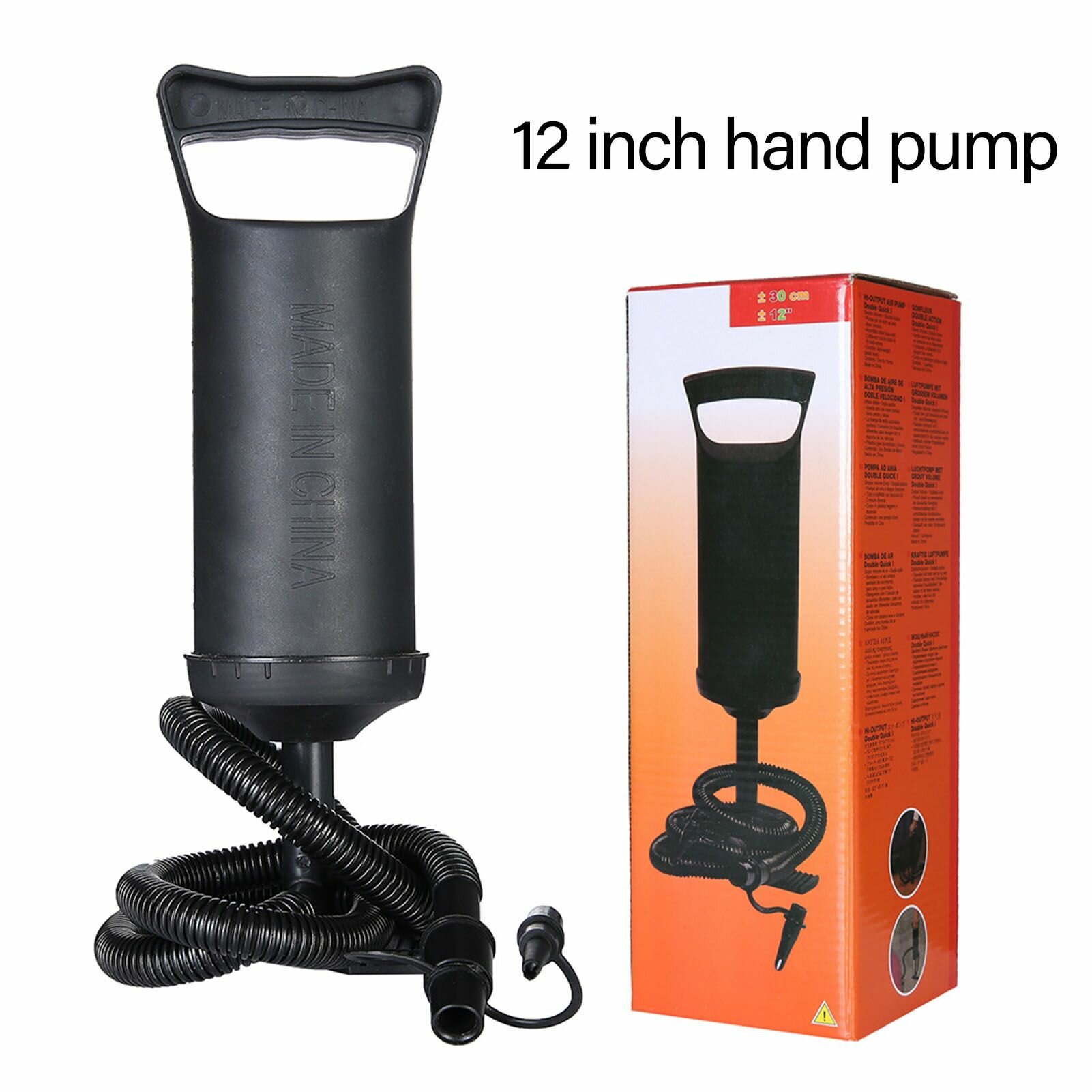 Ручной насос двойного действия с 3 насадками Портативный ручной воздушный насос для надувных изделий