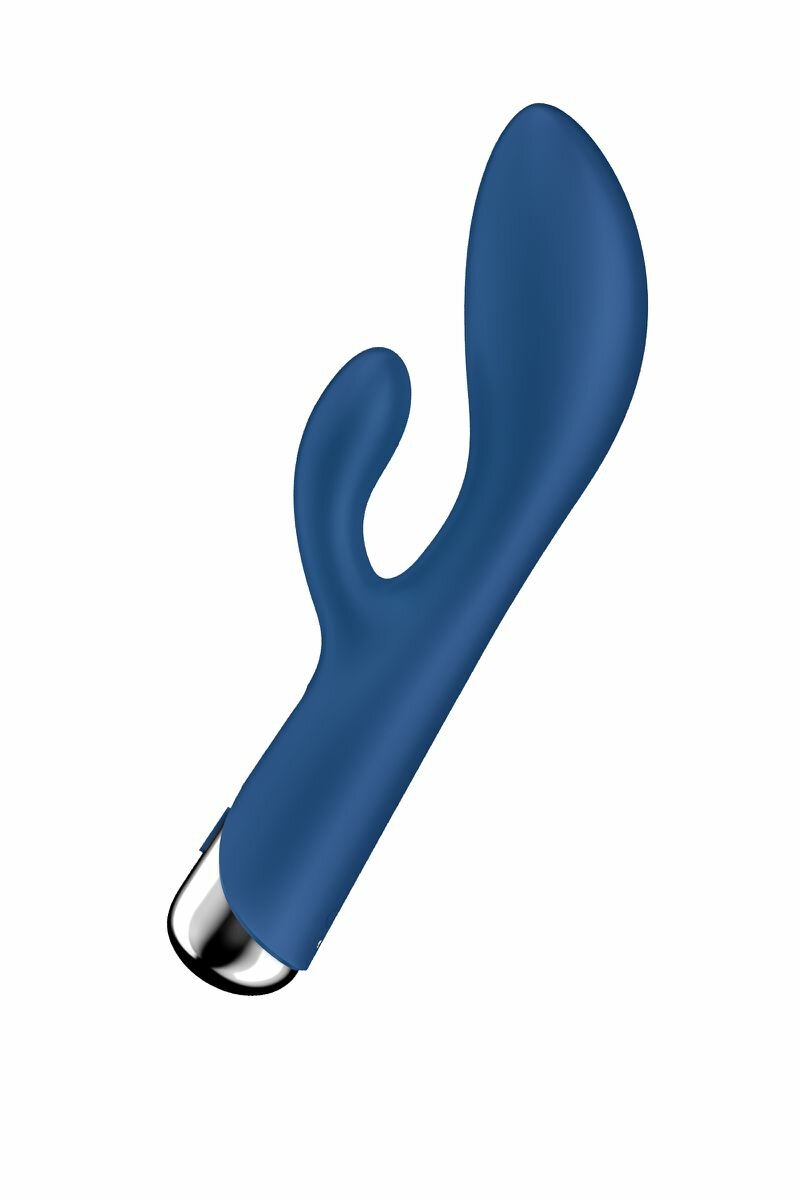 Вибратор-кролик с ротацией Satisfyer Spinning Rabbit 1, силикон, синий, 20,5 см