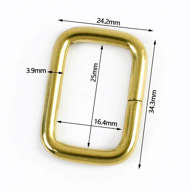 Металлические пряжки Meetee 10-38 мм 5Pcs, XP185-Brass-25mm