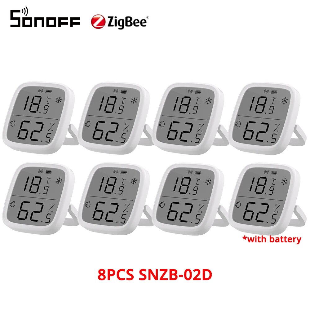 SONOFF SNZB-02D белый датчик температуры и влажности