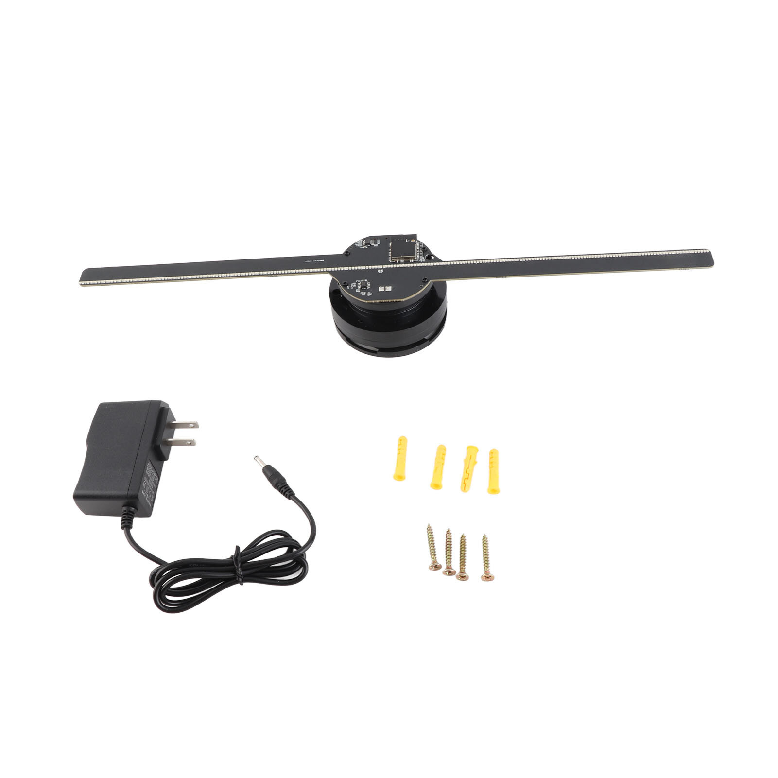 3D Hologram Fan 224 LED Light Beads High Resolution Advertising Player for Business Store Shop Bar 100‑240V US Plug