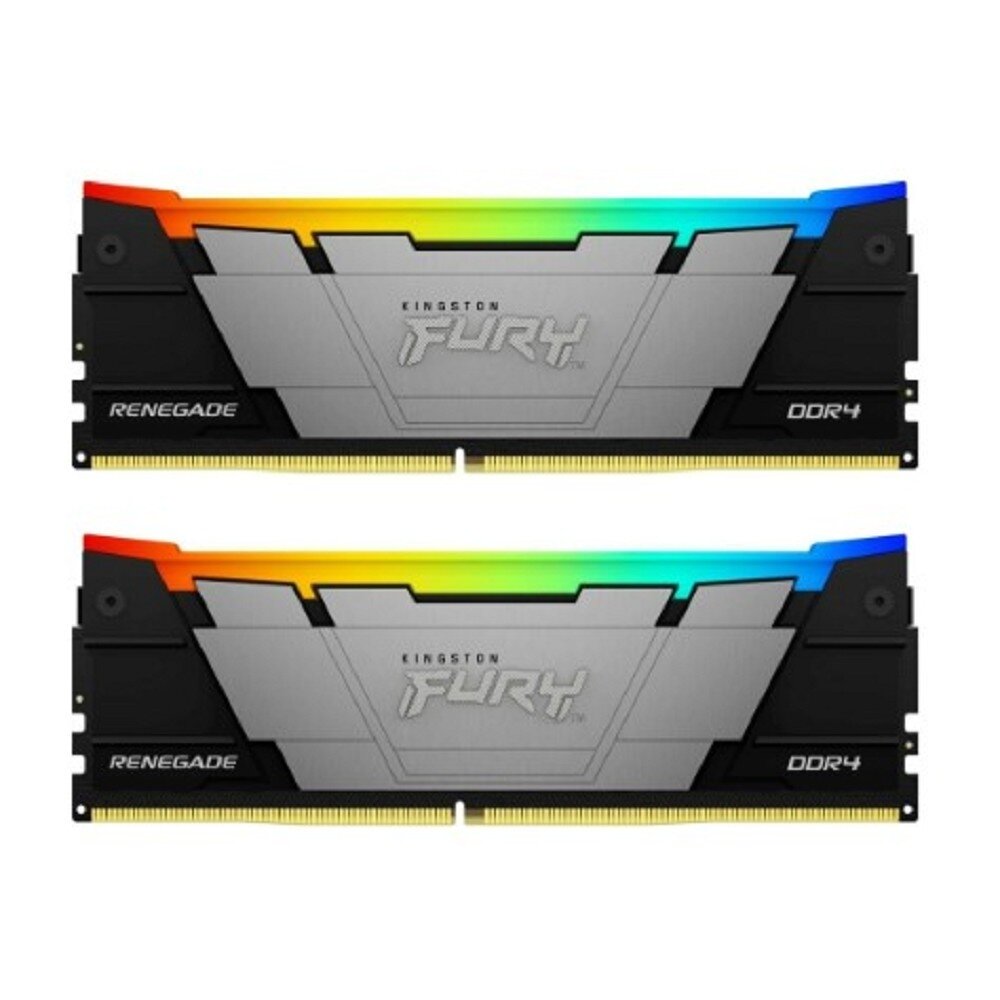 Модуль памяти Kingston DDR4 DIMM 32GB 3200MT/s CL16 (Kit of 2)1Gx8 FURY Renegade RGB KF432C16RB12AK2/32