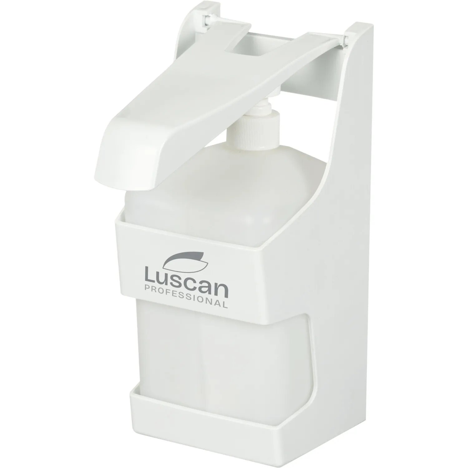 Дозатор для дезин. ср-в и жид. мыла Luscan Prof Optima локтевой 1000мл белый