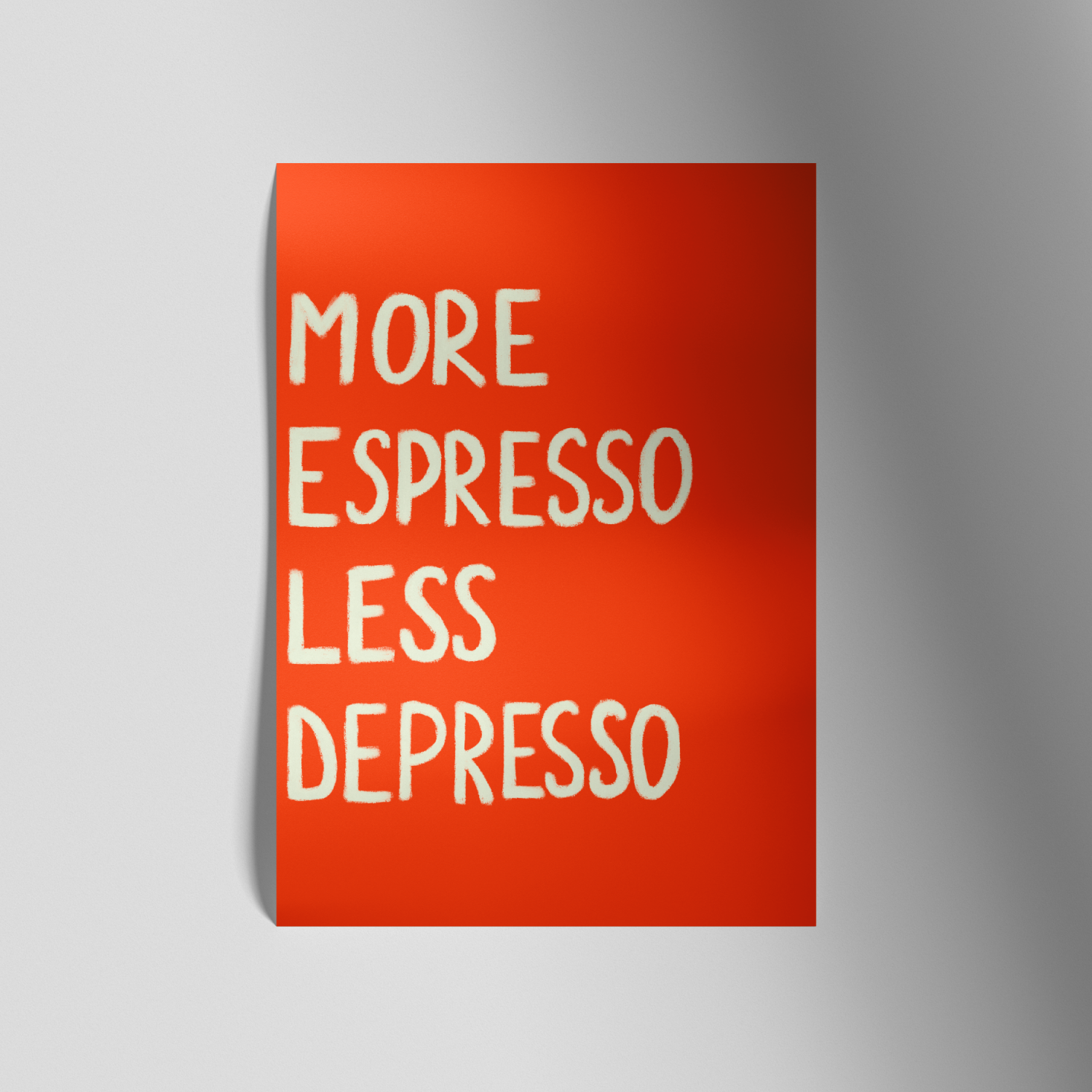 Постер без рамы "MORE ESPRESSO", бумага, цифровая печать, формат А3 30x42 см в стиле Pinterest