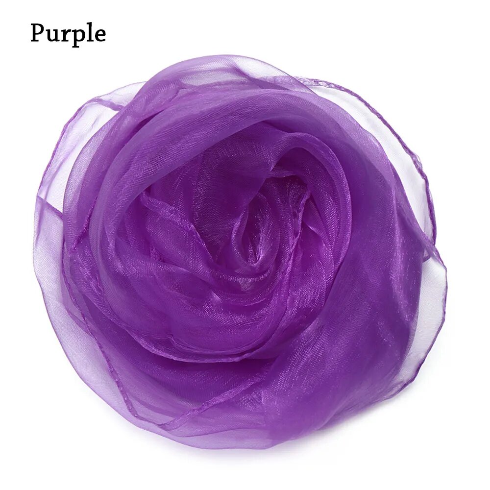 Танцевальные шарфы для детей, квадратный шелковый шарф, детские игрушки для игр Фиолетовый, purple