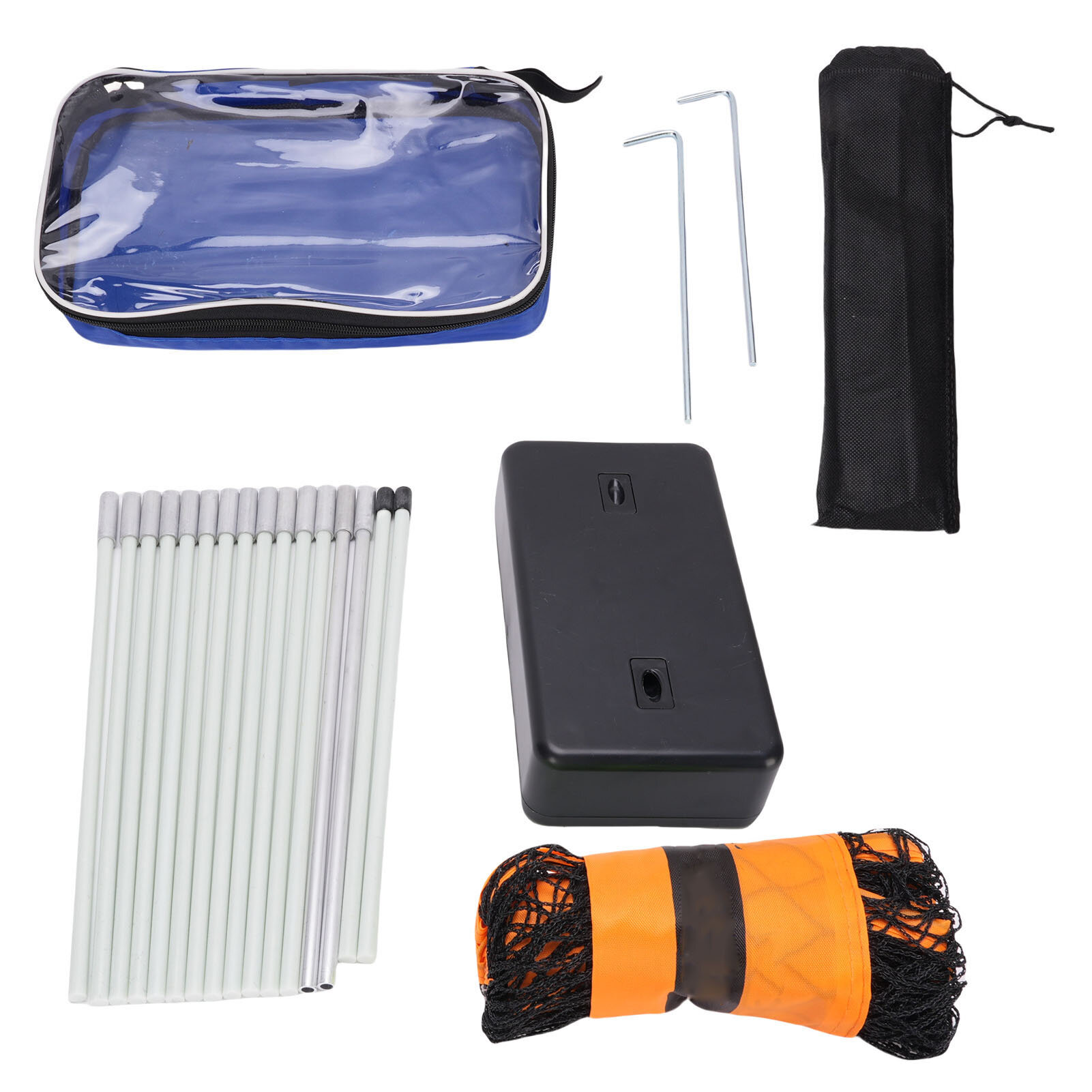 Портативная бадминтон Net Quick Setup Standard Badminton Net с отдельно стоящей базой для пляжного пикника на заднем дворе Orange