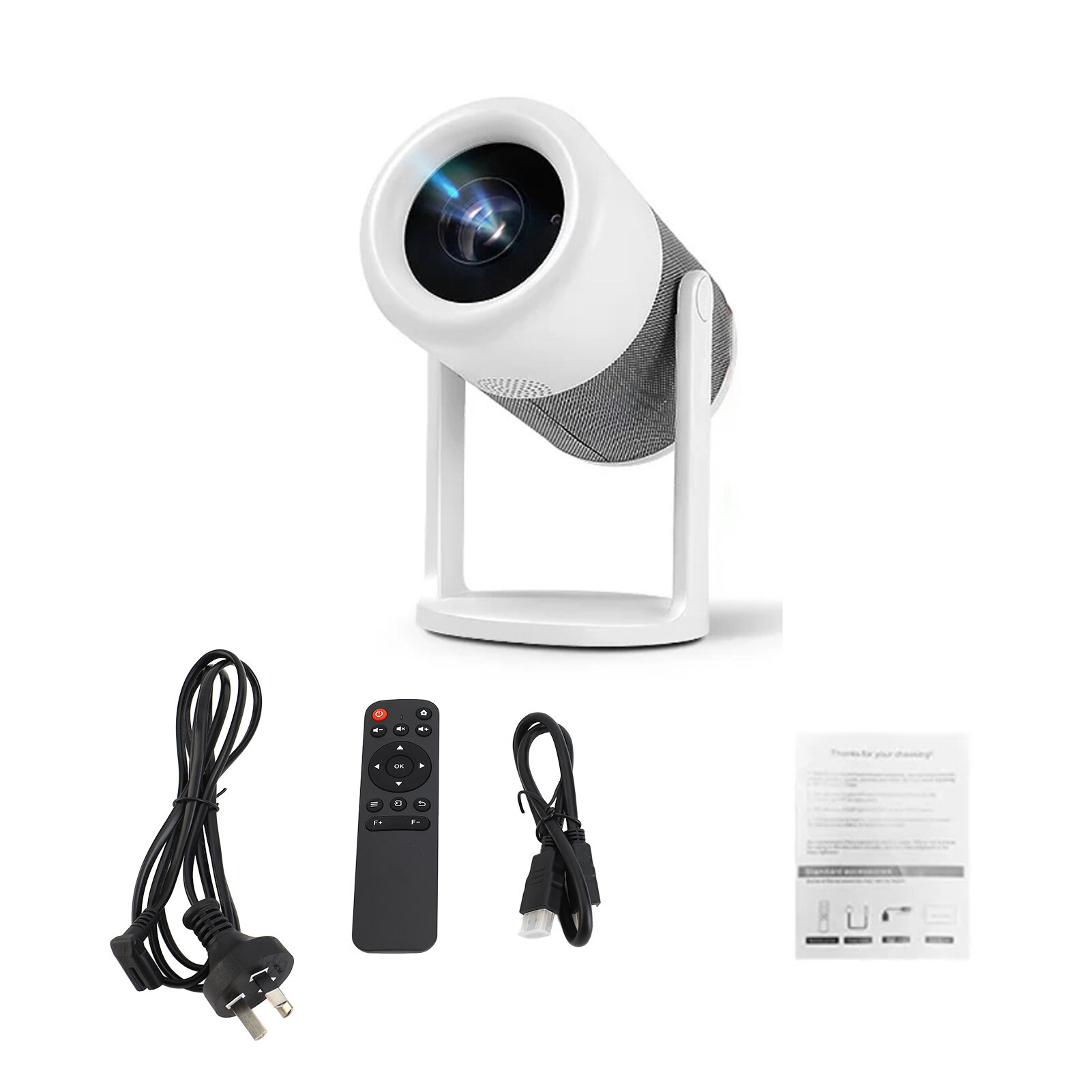 Проектор 4K HD Portable Projector AutoFocus 360 градусов. Поддержка проектора домашнего кинотеатра Wi -Fi BT для Android