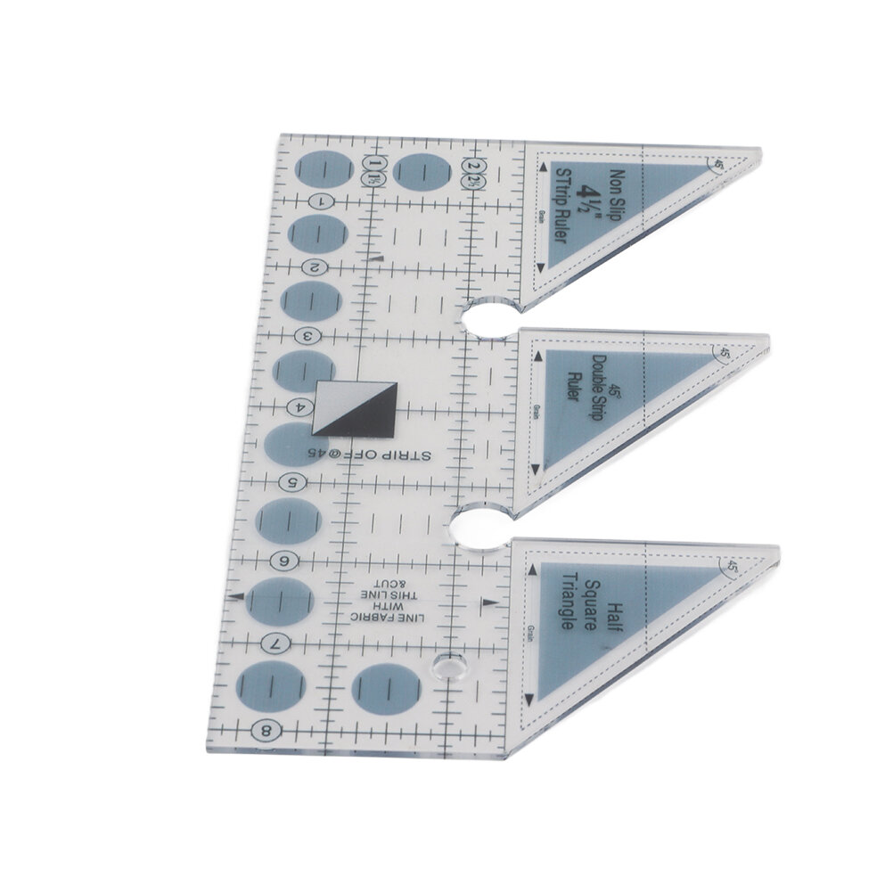 Сетки линейки 45/60/90 градусов с двойной полосовой линейкой прозрачная акриловая не скольжение