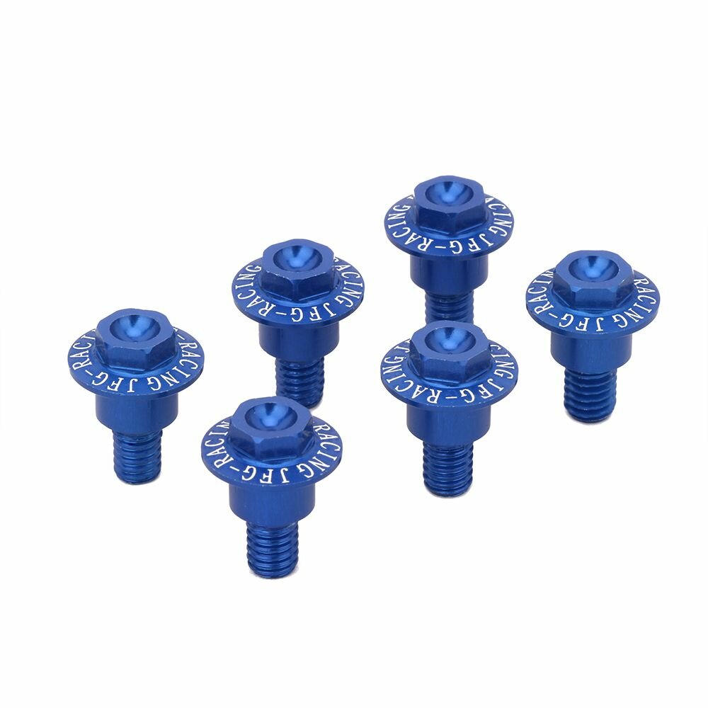Болты защиты вилки алюминиевые синие CNC 6шт для Yamaha YZ/YZF 65-450