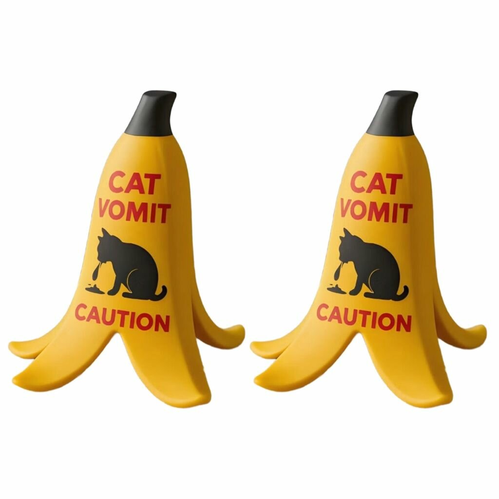 2 предупреждающих знака о рвоте в форме банановой кожуры -упаковка из штук